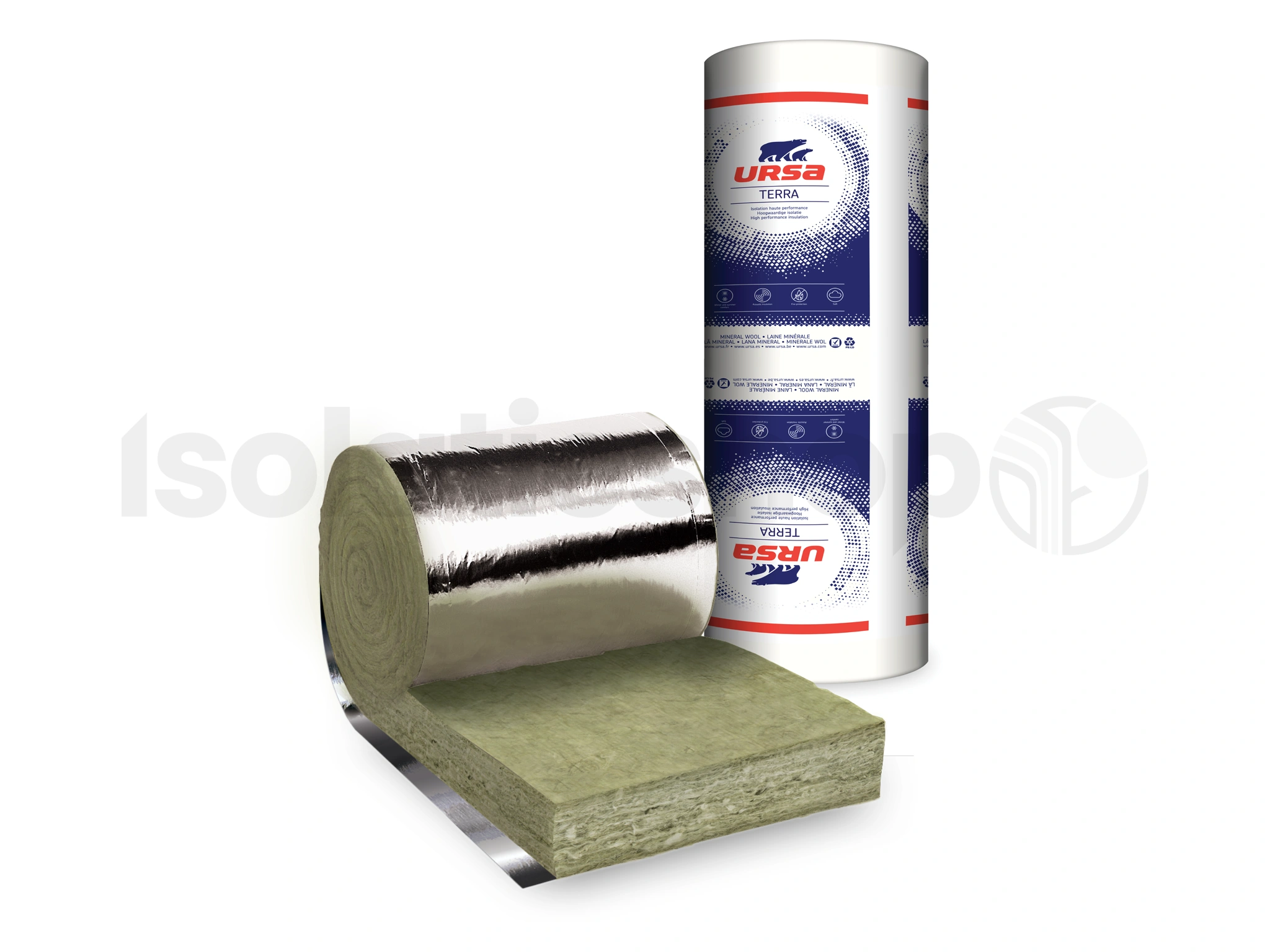 Ursa Ursaroll glaswol spijkerflensdeken 4000x600x180mm Rd:4.50 (=2,40 ...